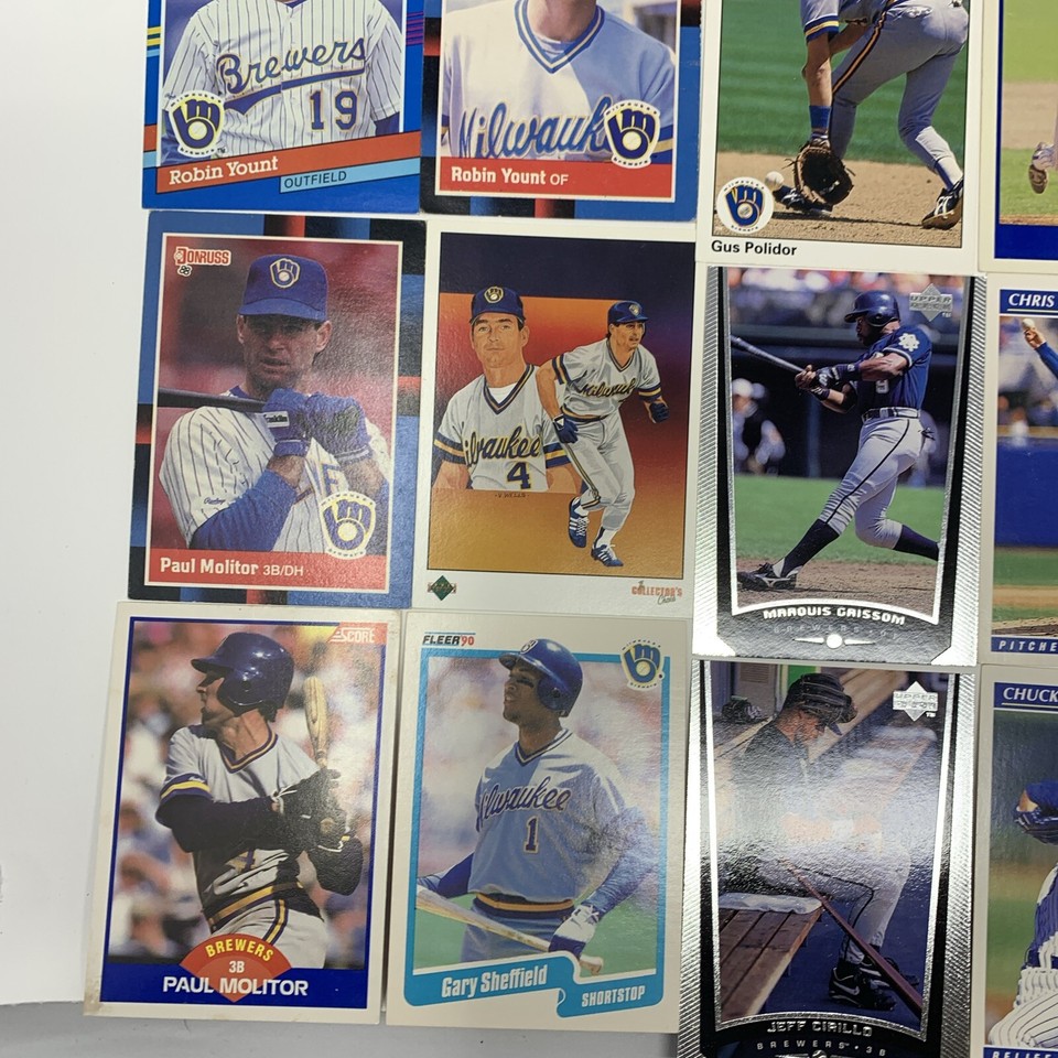 Baseball Cards Milwaukee Brewers Lot Of 53 Cards MLB Vintage Rookie ...