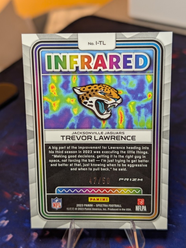 2023 Panini Spectra Trevor Lawrence Infrared Interstellar Prizm /50 ...