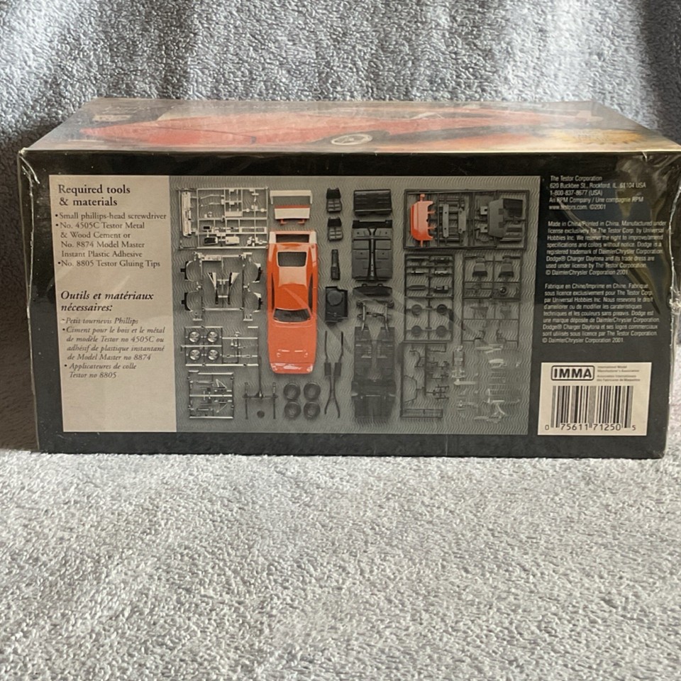 Testors Lincoln Mint Dodge Charger Daytona 1:24 Red Unassembled Model ...