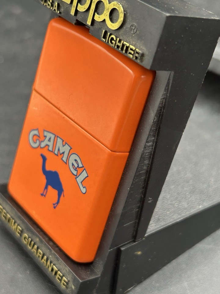 Vintage Camel Beast Logo Orange Matte Zippo Lighter (I believe unstruck ...