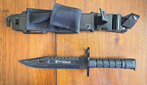 SMITH & WESSON SW3B SPECIAL OPS M-9 BAYONET FIXED BLADE COMBAT KNIFE ...