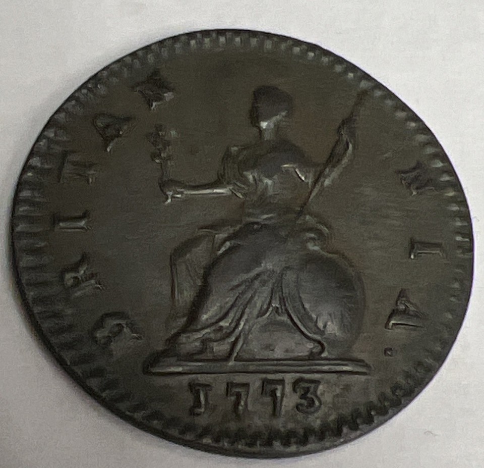 1773 Farthing Great Britain George III Coin (Old Head) | eBay