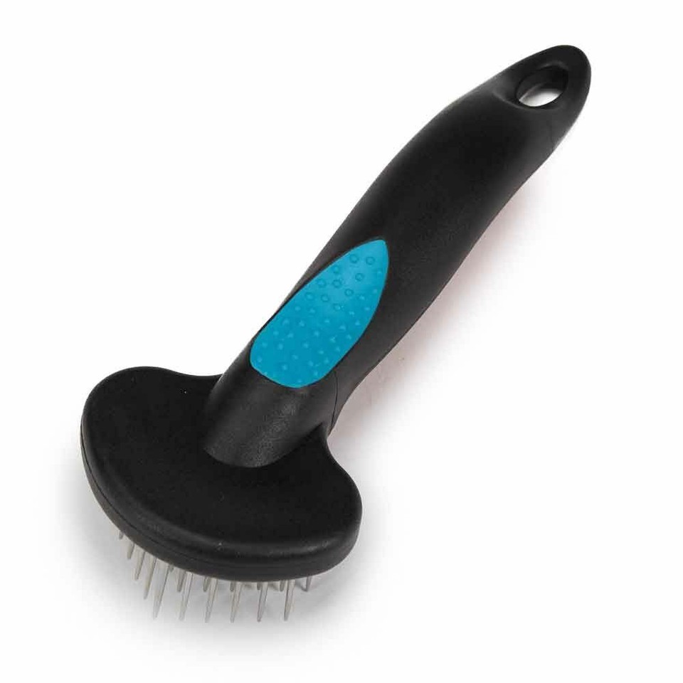 MGT Pet Grooming Dog Cat V-RAKE DOUBLE ROW PIN DEMATTER MAT PICKER COAT ...