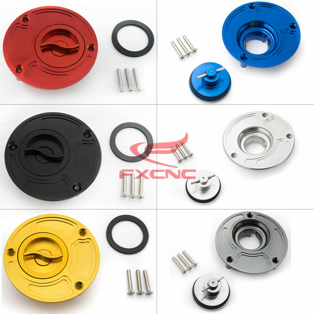 CNC Keyless Fuel Gas Tank Cap For Yamaha YZF R1 R3 R6 R15 R25 R125 FZ1 ...