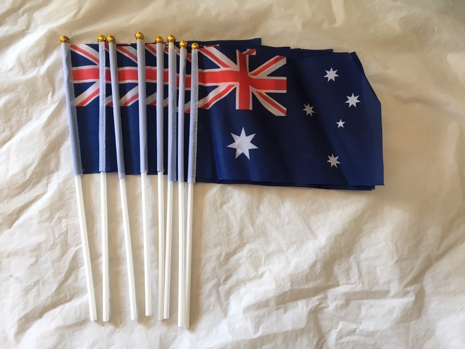 8 Pcs Small Waver Hand Held Aussie Flags/Australia Flag | eBay