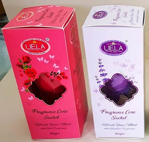 Cone Shape Large Non Woven Natural Colored Fabric Sachets 60 Gram Each ...