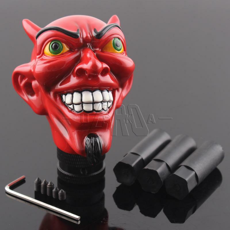 Red Evil Devil Head Resin Universal Shift Shifter Lever Knob Manual ...