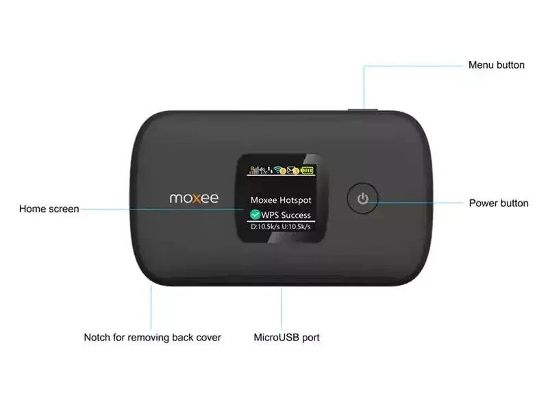 Moxee K779 - K779HSDL - Black (AT&T) 4G LTE GSM Mobile WiFi Hotspot ...