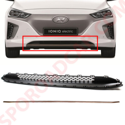 Front Bumper Lower Grille Molding Brown for 2017-2019 Hyundai Ioniq ...