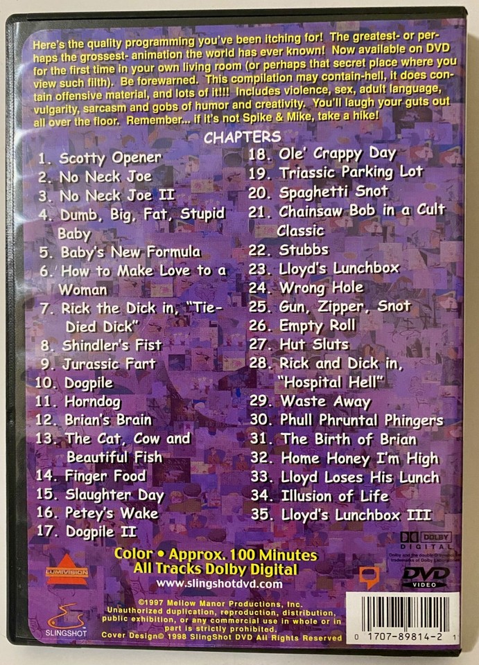 Spike & Mike's Sick & Twisted Festival of Animation HTF DVD 17078981421 ...