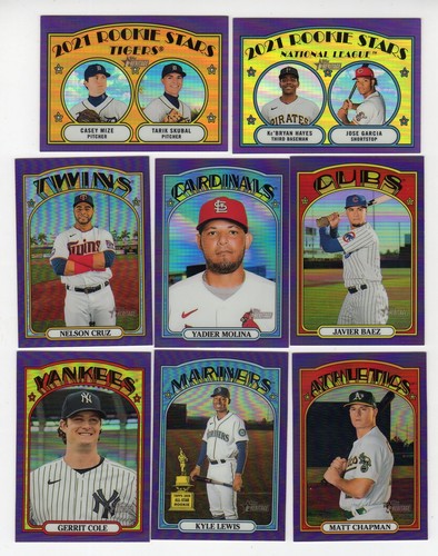 Lot of 2021 Topps Heritage Purple Refractor Cards | eBay