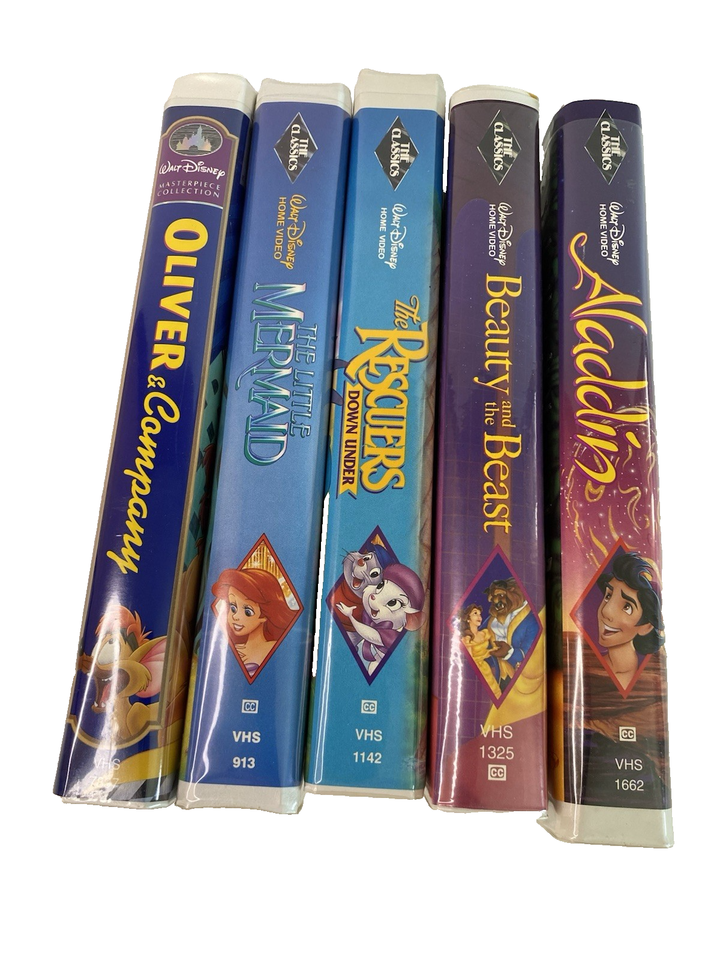 DISNEY ANNIMATION STUDIOS MOVIES-- LOT of 46 VHS--18 CLASSIC BLACK ...