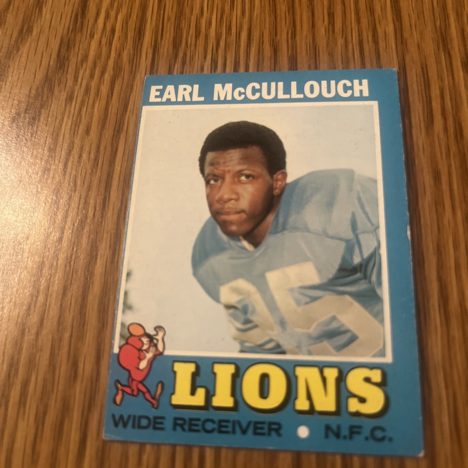 1971 Topps Earl McCullouch Detroit Lions 127 VG Free Shipping | eBay
