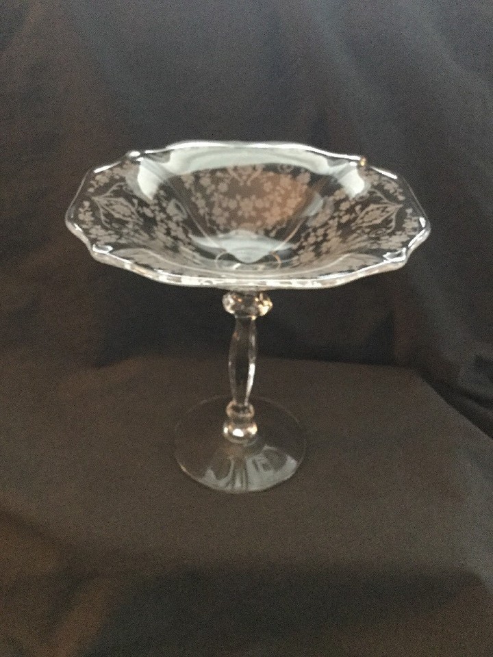 Cambridge Glass Tall 7" DIANE Compote Elegant Depression Glass | eBay