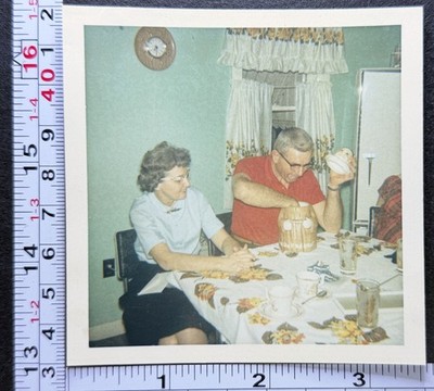 1965 Man Stealing Cookies from Cookie Jat Vintage Color Photo Snapshot ...