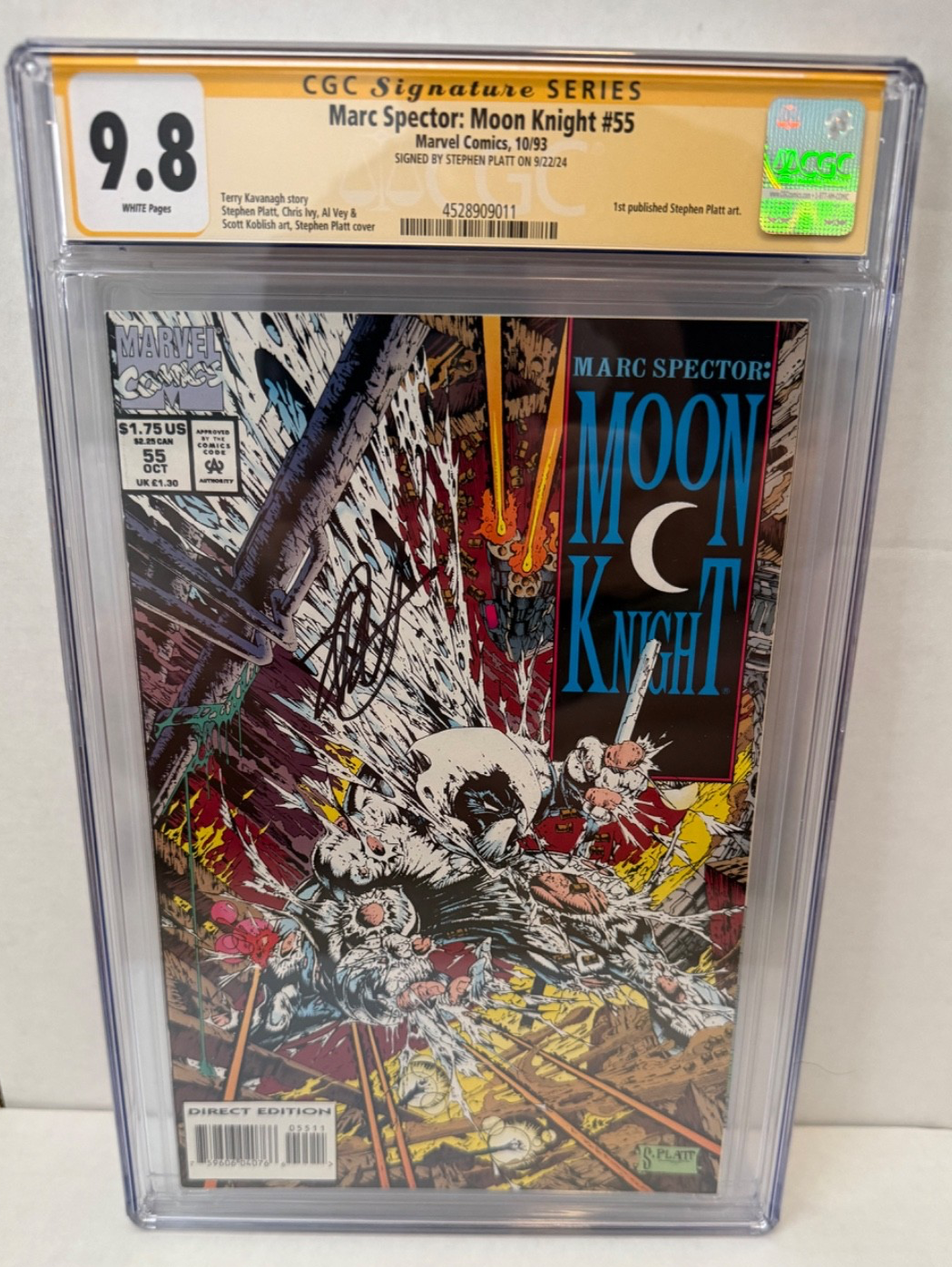 Marc Spector: Moon Knight 55 - CLASSIC COVER - SIGNED by Stephen Platt ...