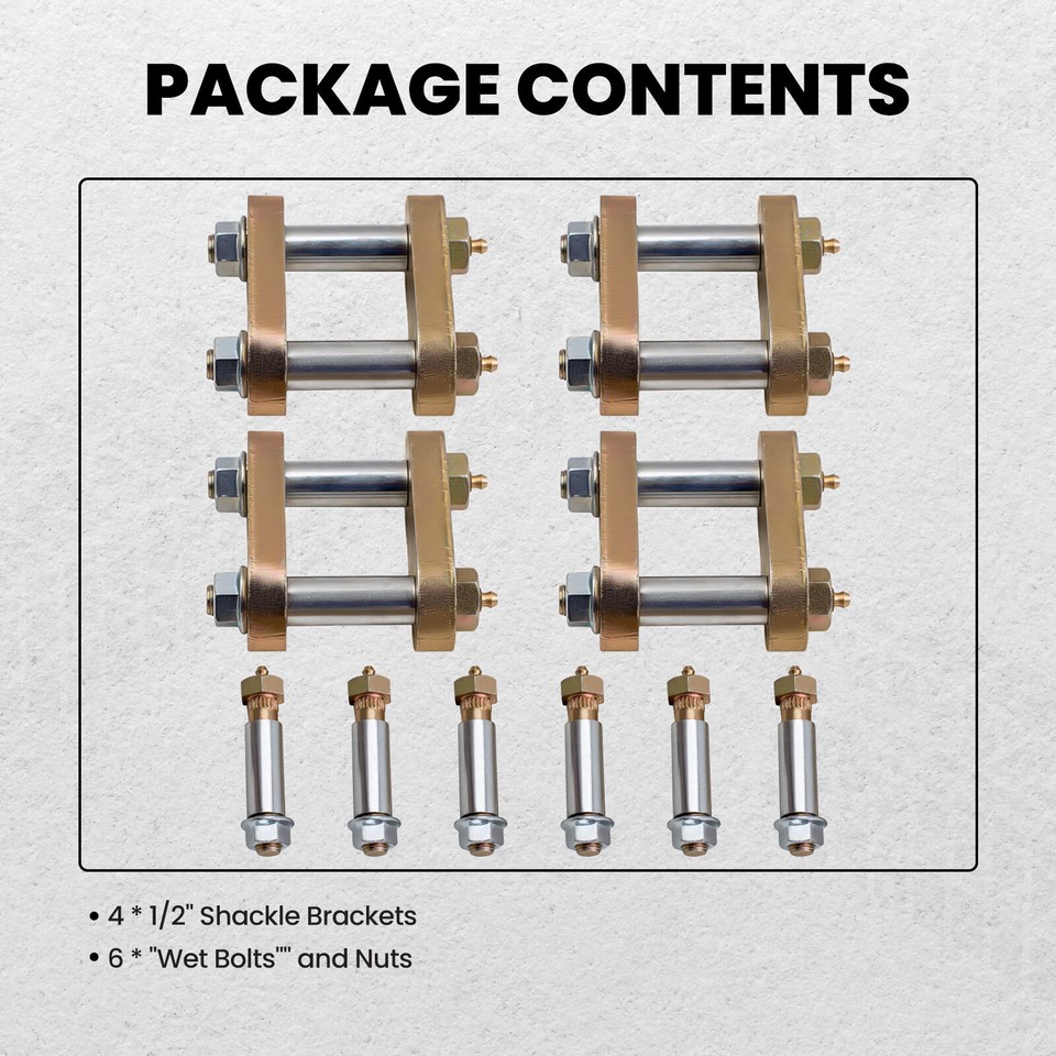 Greasable Shackle Spring Bolt Link Kit for Heavy Duty Tandem Axle Truck ...