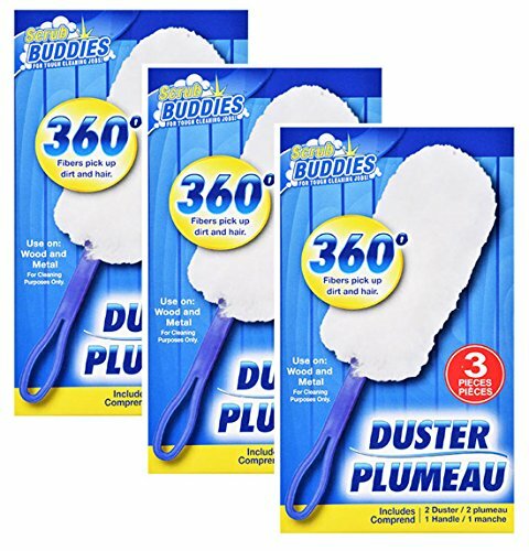 3 Packs Scrub Buddies 360 Degree Static Dusters 3 Handles 6 Dusters ...