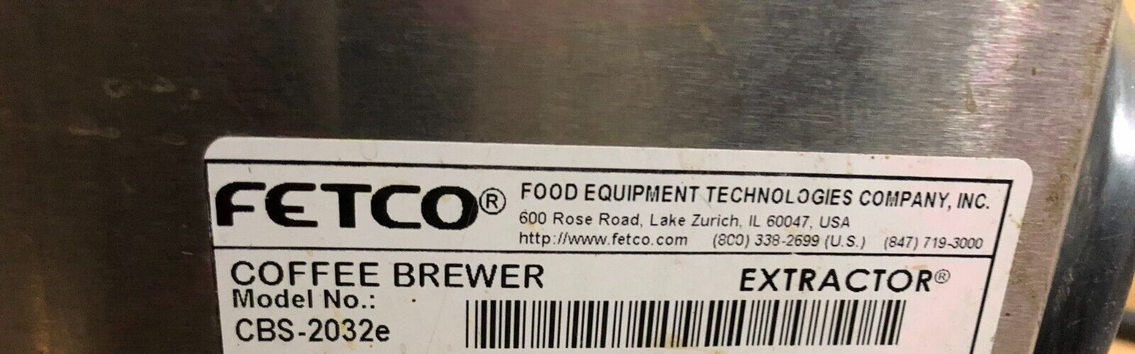 Fetco Coffee Brewer/Extractor Maker CBS-2032E Twin Dual Automatic 240v ...
