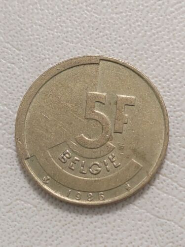 BELGIUM 1986 5 FRANC 5F Fr Frank Franks Belgie Kayihan coins T156 ...