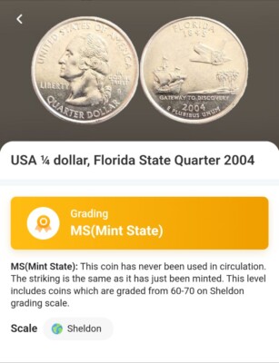 ERROR/GRADED/MINT...2004-D Florida US Quarter with Doubling Error | eBay