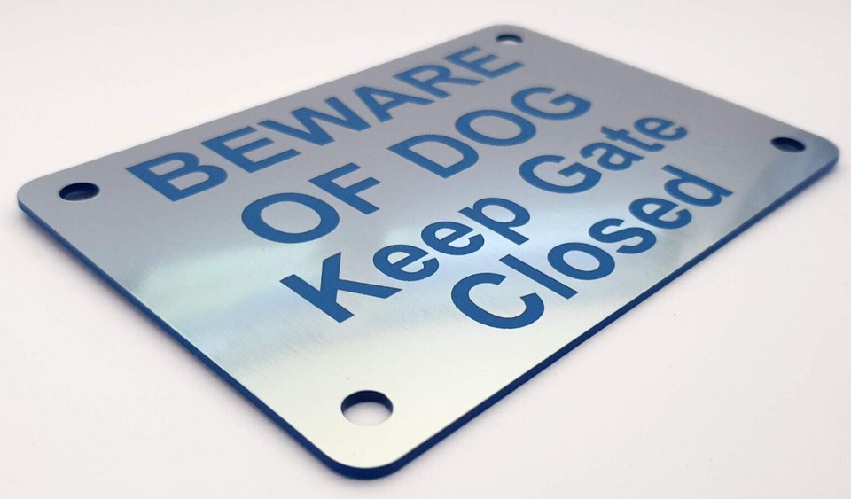 Beware of Dog Keep Gate Closed Sign Plaque Close Shut Outdoor Rated ...