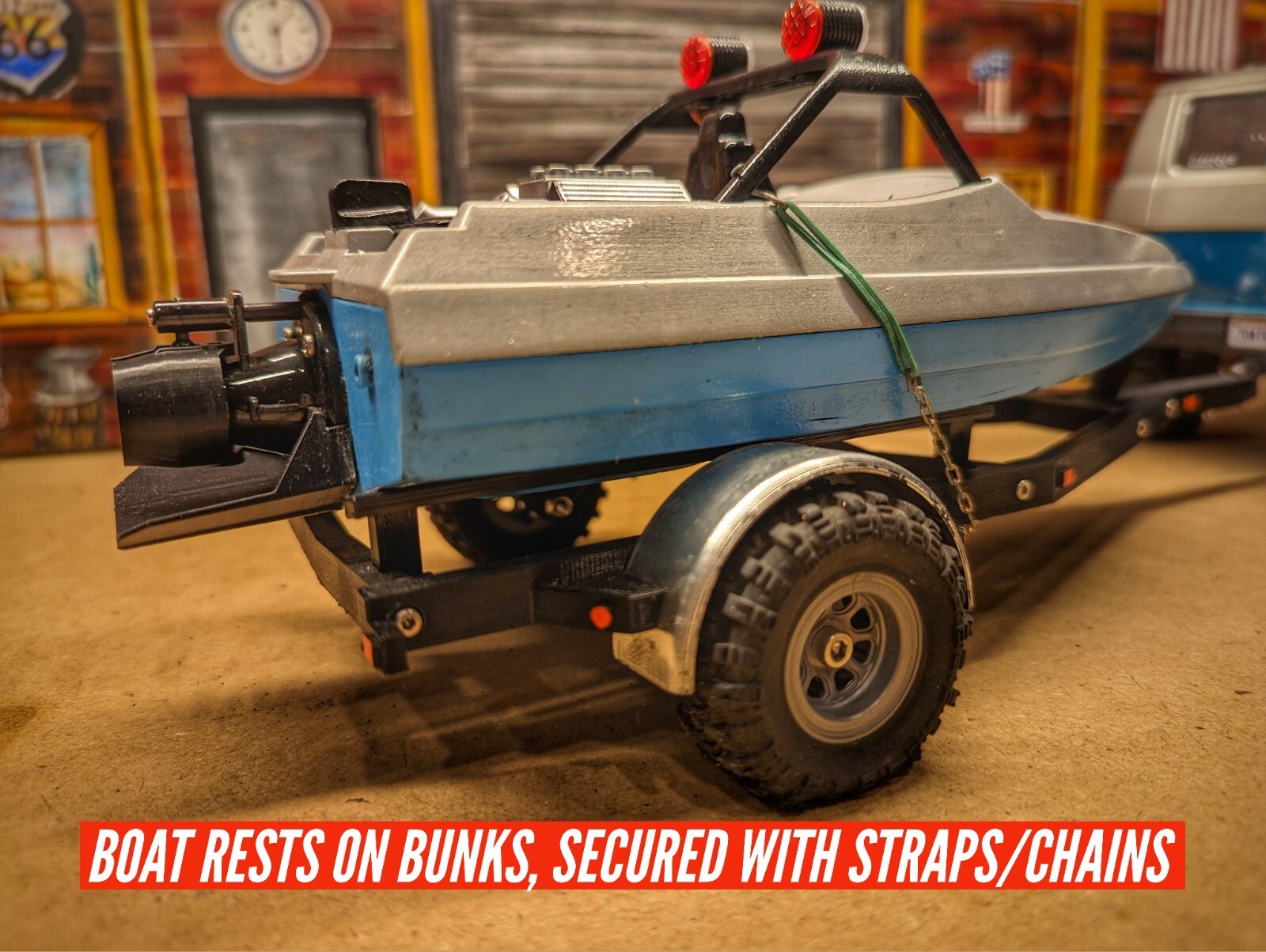 McCue RC Boat Trailer 1/18 1/24 For Wl917/Sprintjet Raw Builders Kit ...