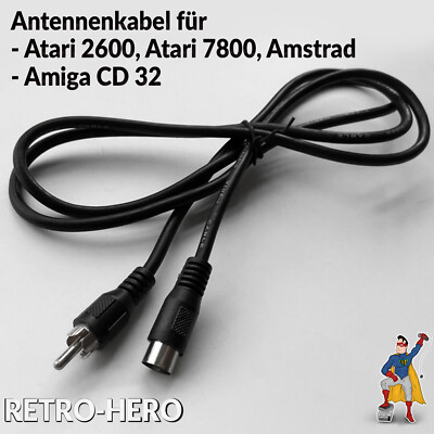 Antennenkabel für Atari 2600, 7800, Amiga CD 33 TV Kabel Videokabel ...