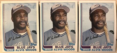 (3) Alvis Woods 1982 Topps Baseball #49 - Toronto Blue Jays Baseball ...