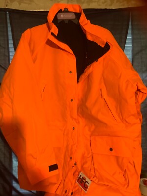 HFC Equipment Blaze Orange Hunting Lined Jacket and Bibs Size XL NEW | eBay