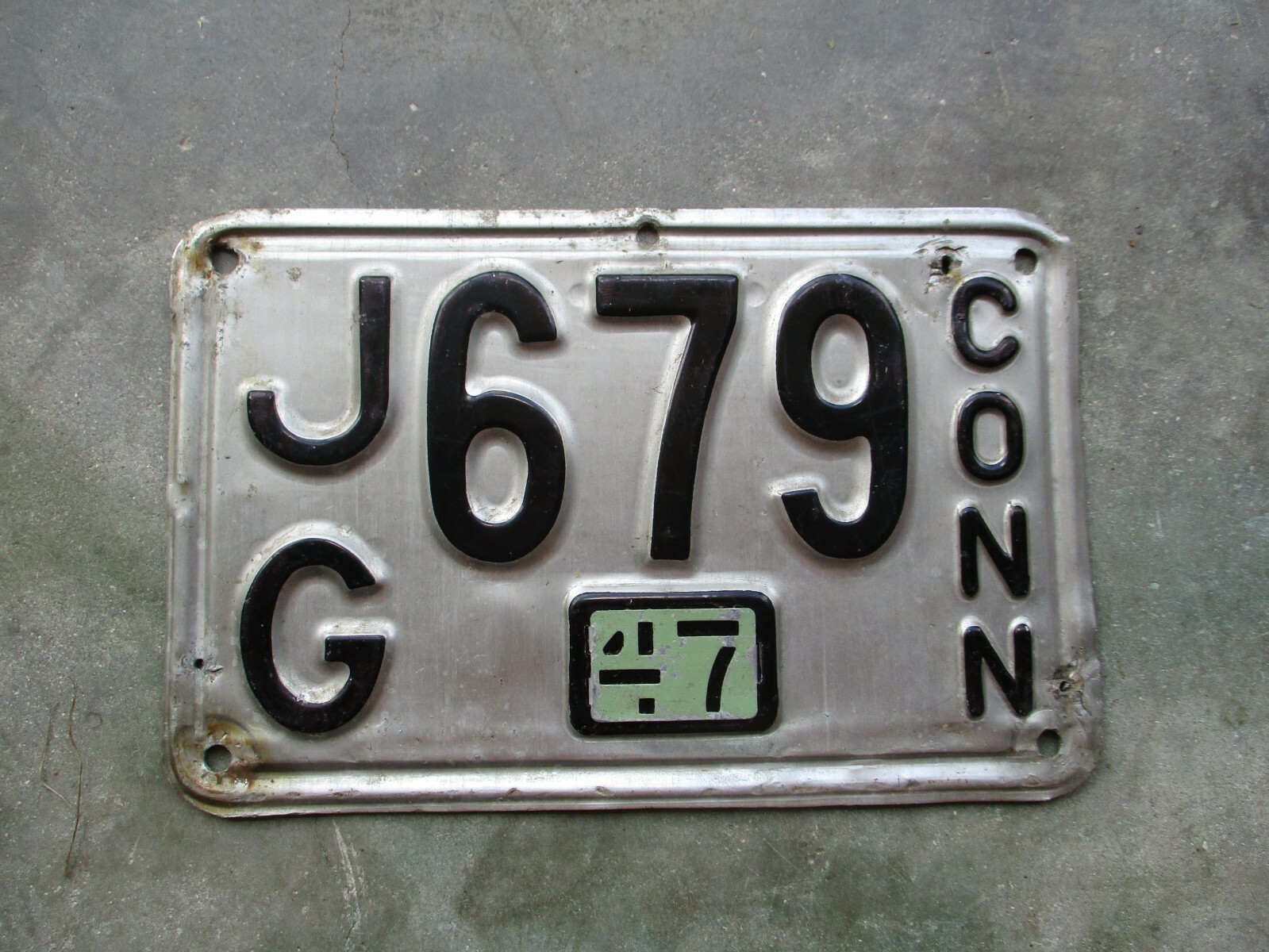 Connecticut 1947 license plate # j/g 679 | eBay