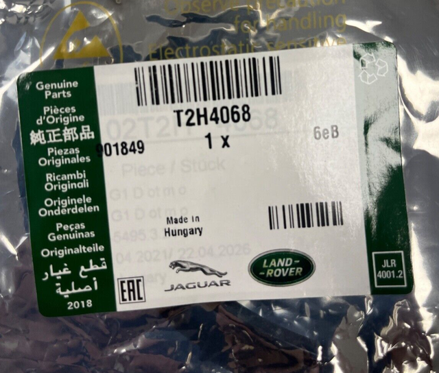 Jaguar XE 2015 XF 2016 2.0d Rear ABS Speed Sensor Genuine T2H4068 for ...