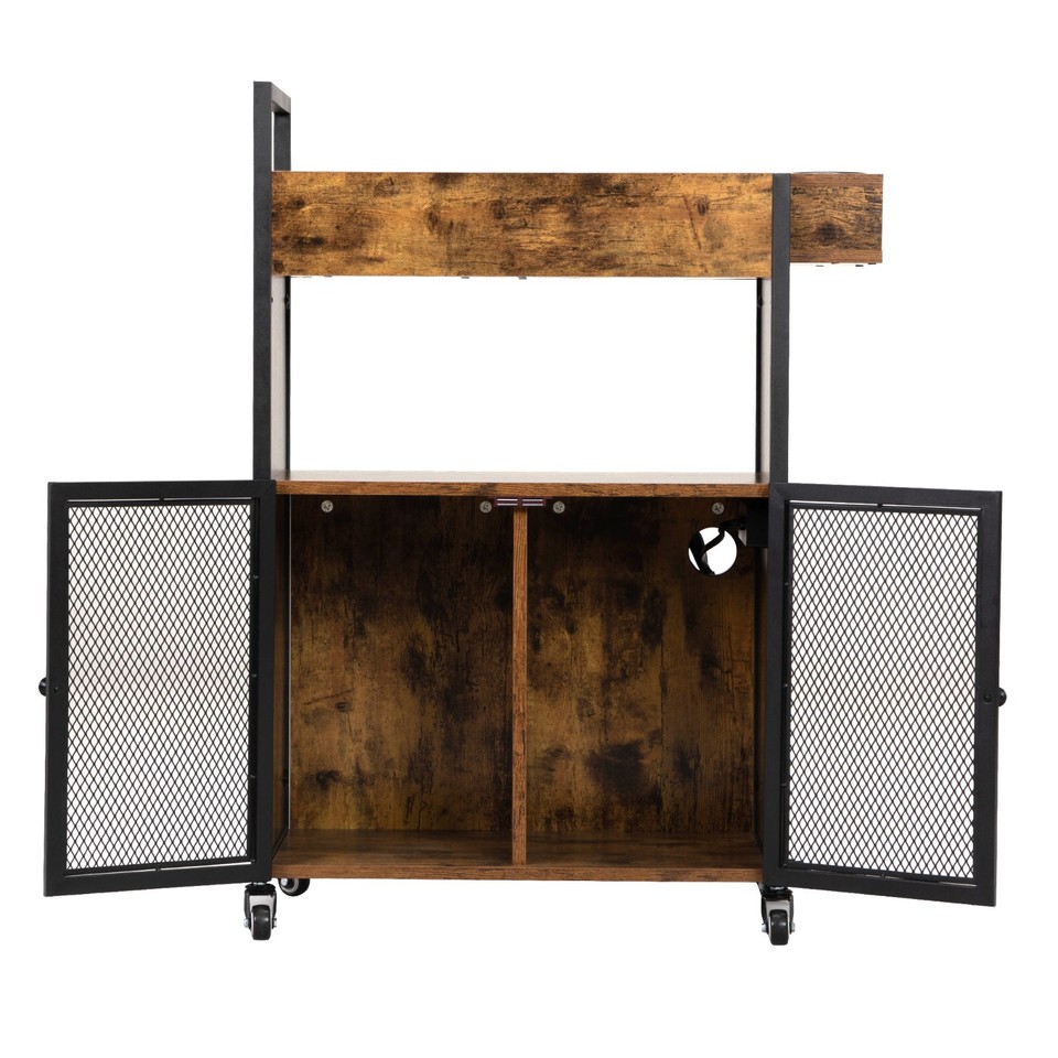 Hair Salon Trolley Wood Rolling Cart Salon Beauty Station Stylist ...