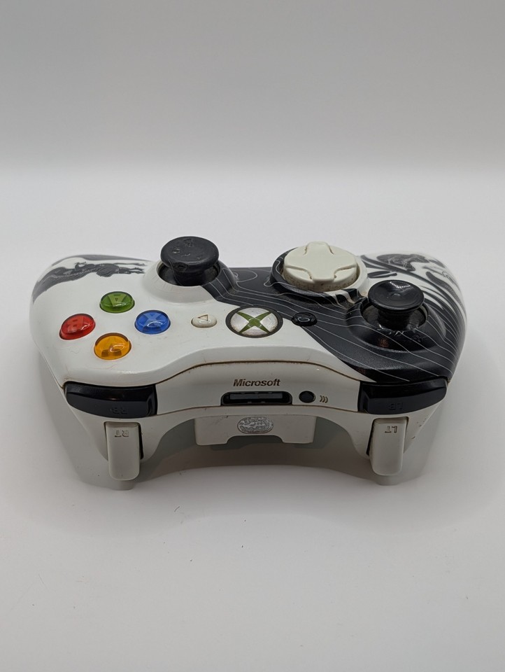 Microsoft Xbox 360 Wireless Controller Dragon Age Black White - Sold As ...