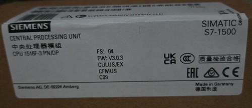 Siemens S7-1500 FAIL-SAFE CPU 1516F-3 PN/DP 6ES7516-3FP03-0AB0 NEW ...