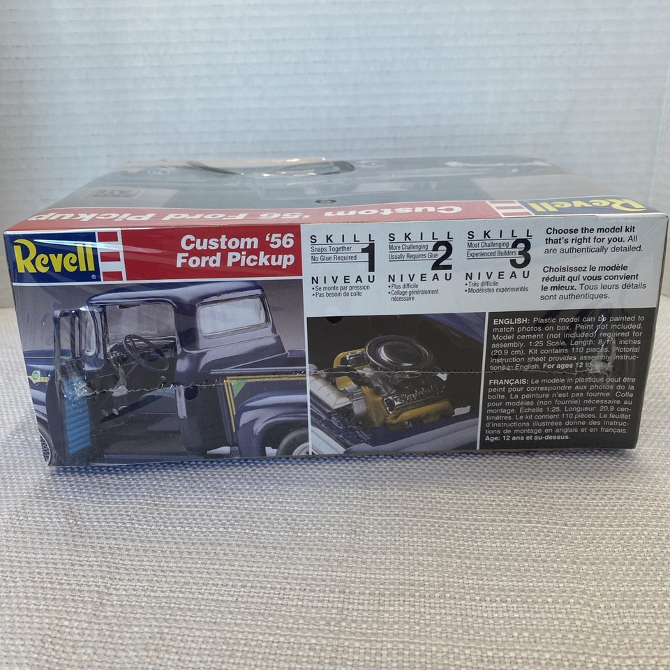 VINTAGE New - Revell Custom ‘56 Ford Pick-Up Model Kit - 1/25 Dark Blue ...