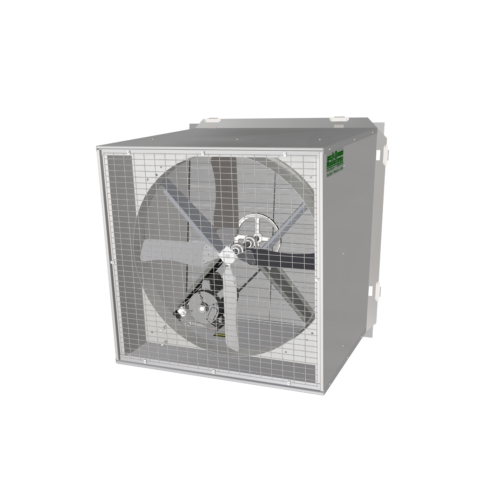 Typhoon Exhaust Fan, 36", Slant, BD, 115/230V, 1HP, 1PH, 4-Glv, No Cone ...