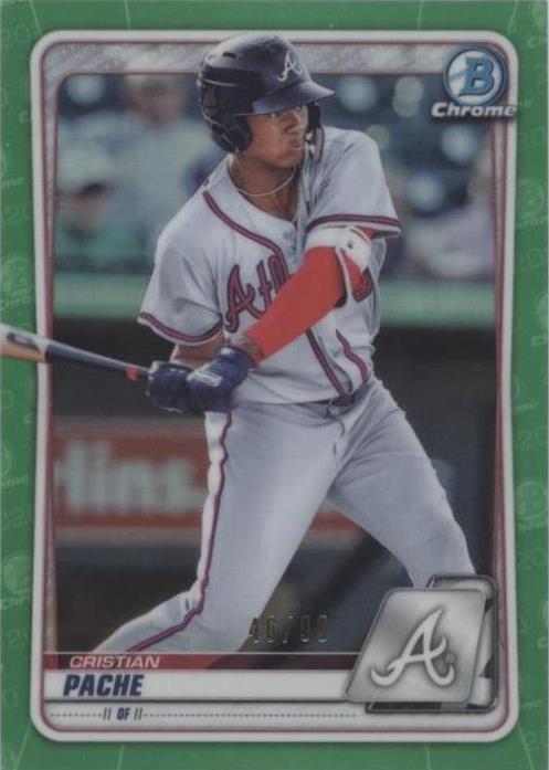 2020 Bowman Chrome - Prospects Cristian Pache #BCP-201 Green Refractor ...