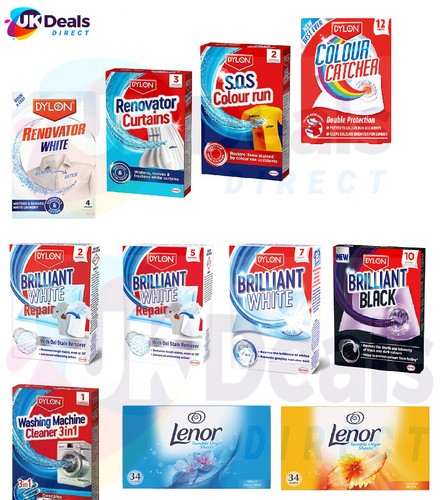 DYLON BRILLIANT WHITE RENOVATOR COLOUR CATCHER OXI STAIN REMOVER ...