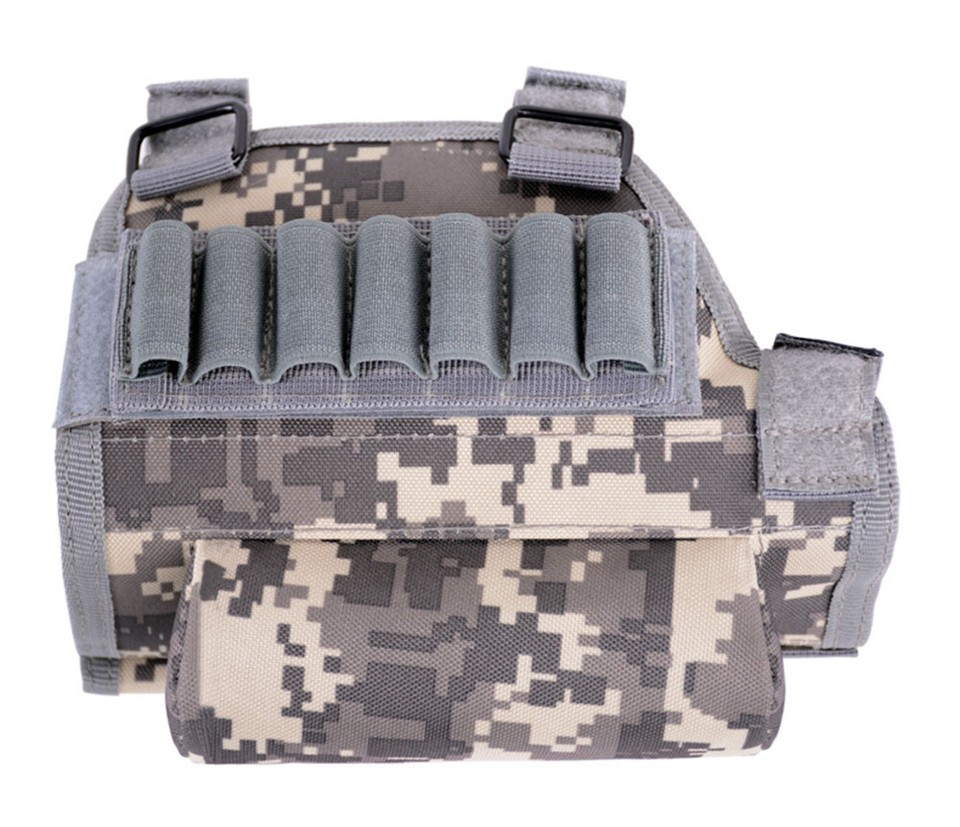 Tactical Rifle Butt Stock Cheek Rest Pad Left/Right Hand Ammo Carrier ...