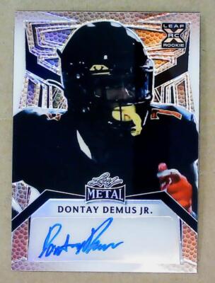 2023 Leaf Metal Autograph #PA-DDJ Dontay Demus Jr RC Rookie AUTO 1/1 ...