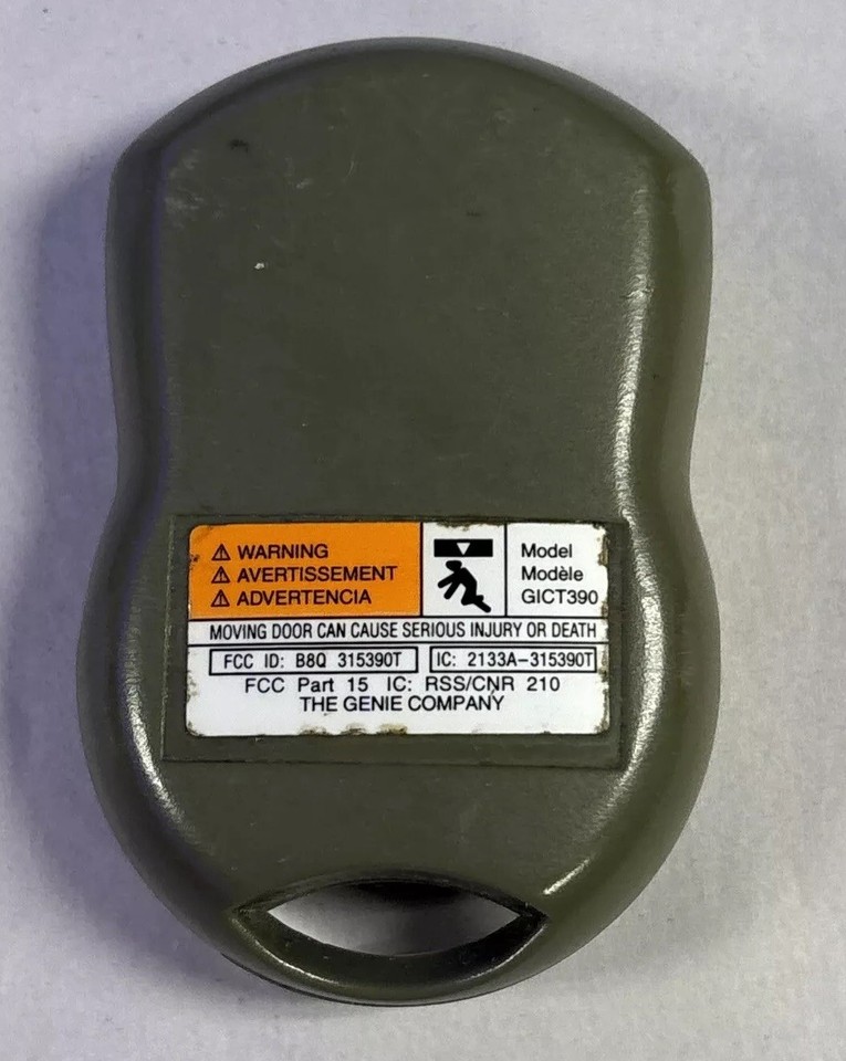 Genie Garage Door Opener remote GICT390 Geniuine Works | eBay