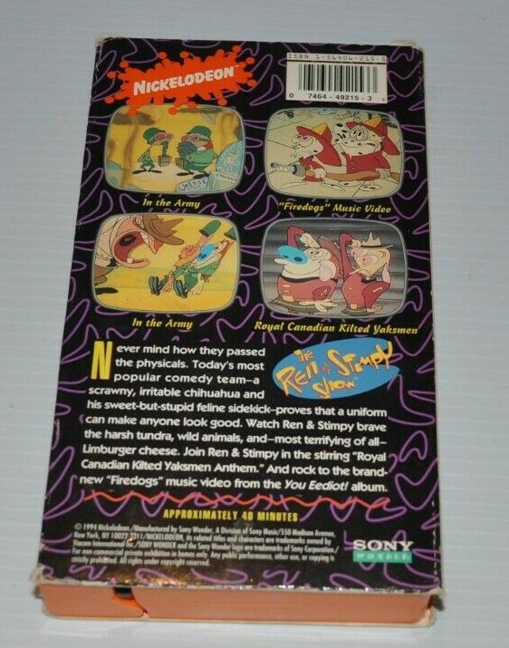 REN & STIMPY On Duty VHS Video 1995 Nickelodeon | eBay
