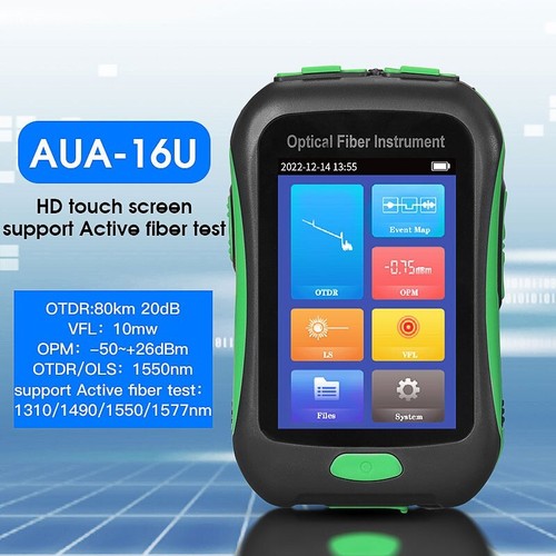 0 - 80KM 1550nm AUA-16U UPC Port OTDR Optical Time Domain with HD Touch ...