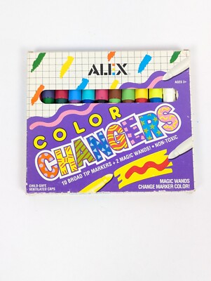 Vintage ALEX Color Changers Markers Magic Wand Secret Message 12 Count ...