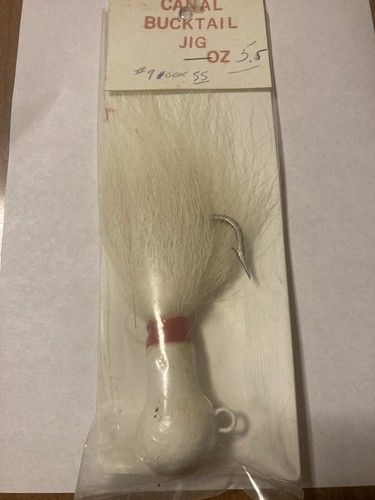 WHITE BUCKTAIL Jig 5.5 Oz | eBay