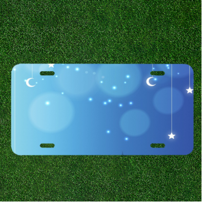 Creative License Plate Auto Tag With Stars And Moons Add Names | eBay