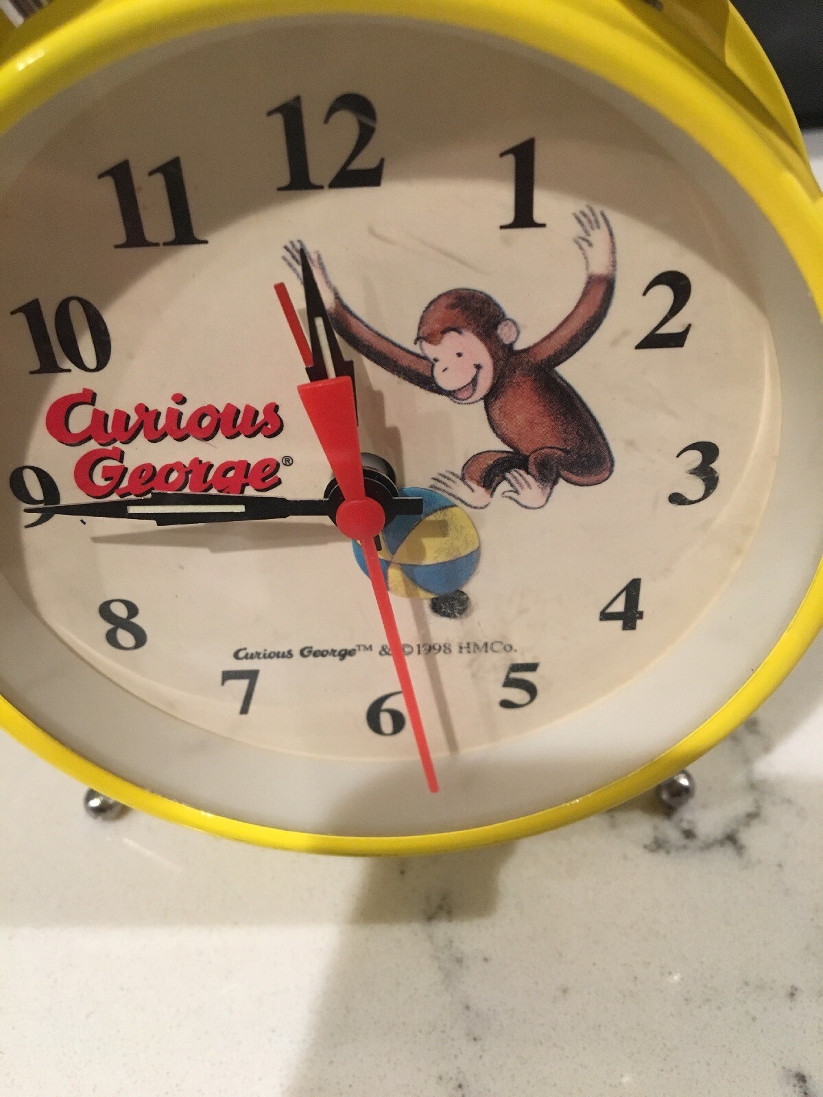 Vintage Curious George Alarm Clock 6in Tall. Ticks. | eBay