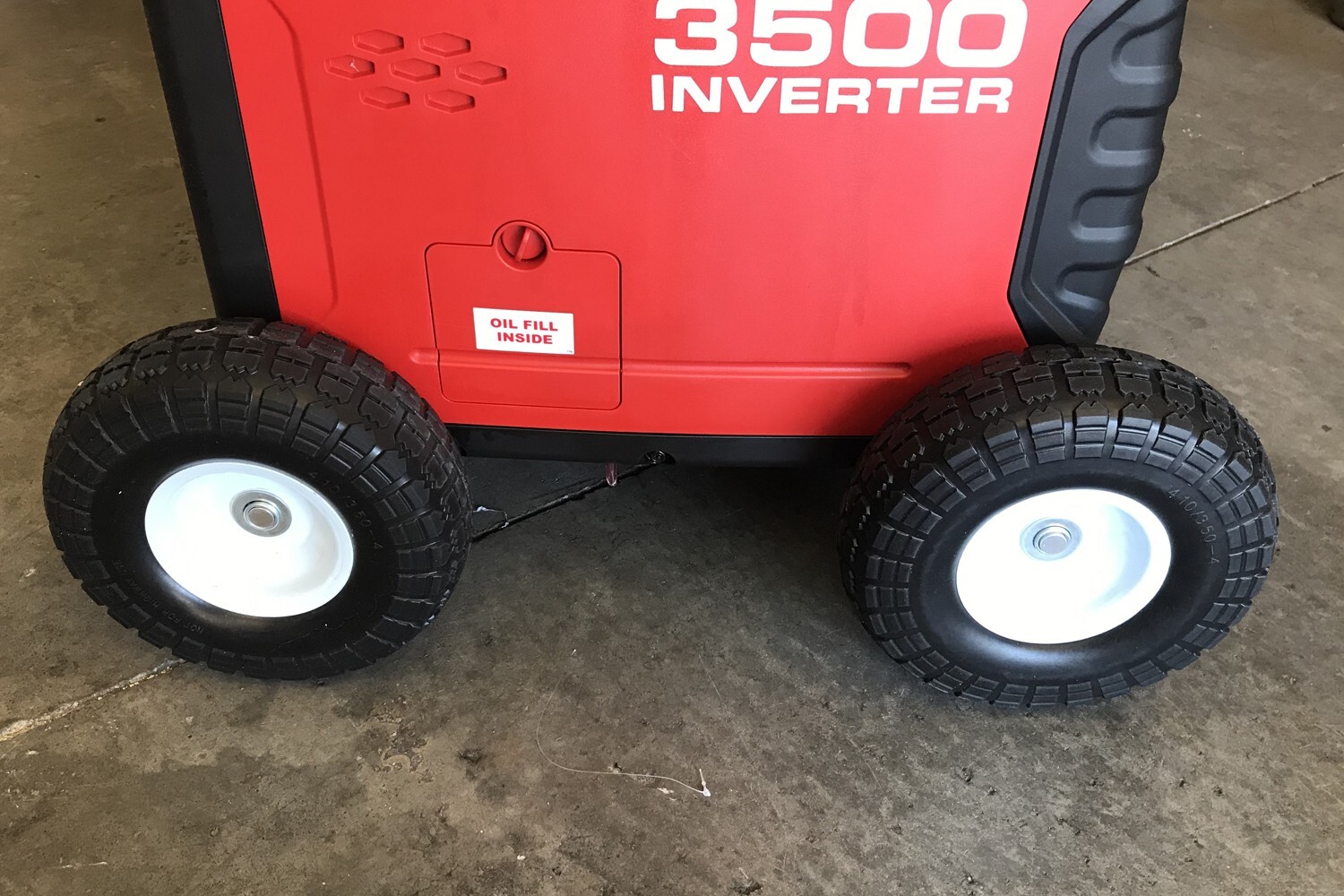 Predator 3500 Generator Wheel Kit- SOLID NEVER FLAT TIRES - LOCKING HUB ...