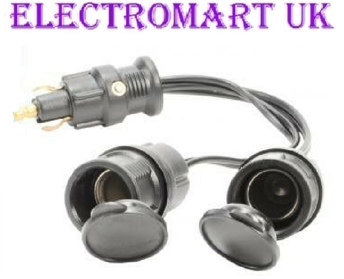 HELLA TYPE MALE PLUG 2 X HELLA FEMALE SOCKETS ADAPTOR SPLITTER CABLE ...